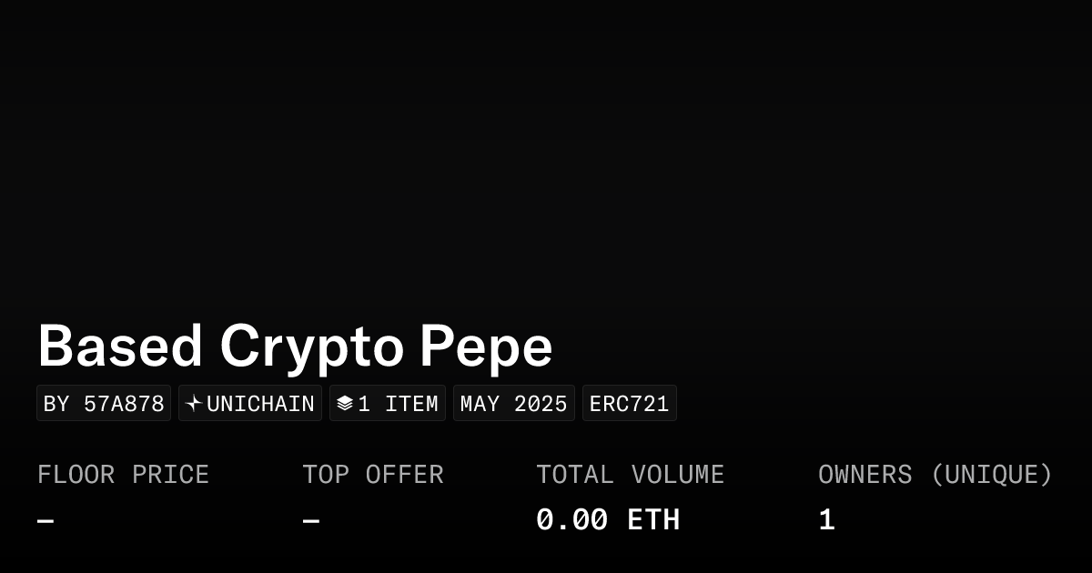 Based Crypto Pepe - Collection | OpenSea