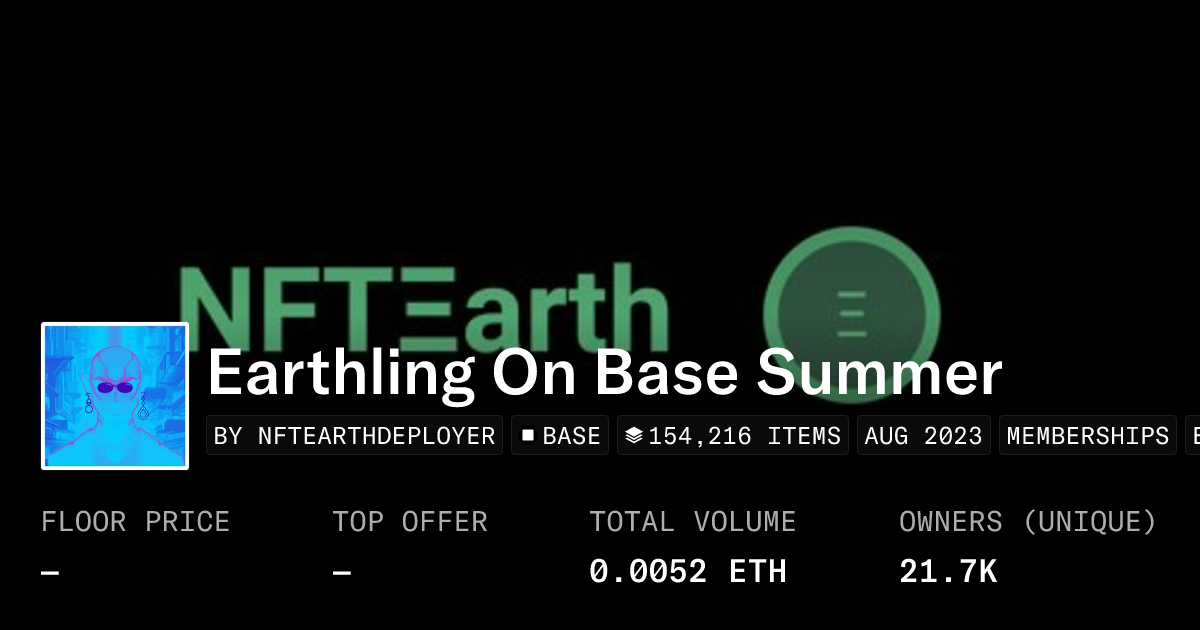 Earthling On Base Summer - Collection | OpenSea