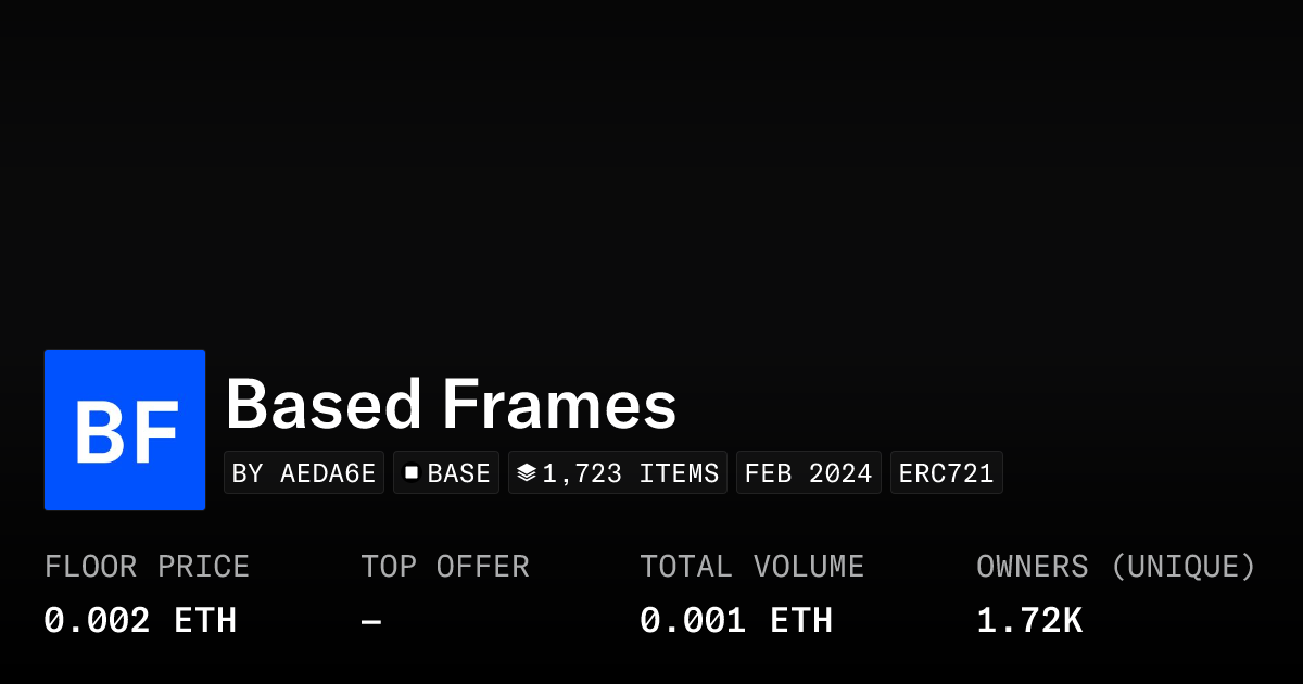 Based Frames - Collection | OpenSea