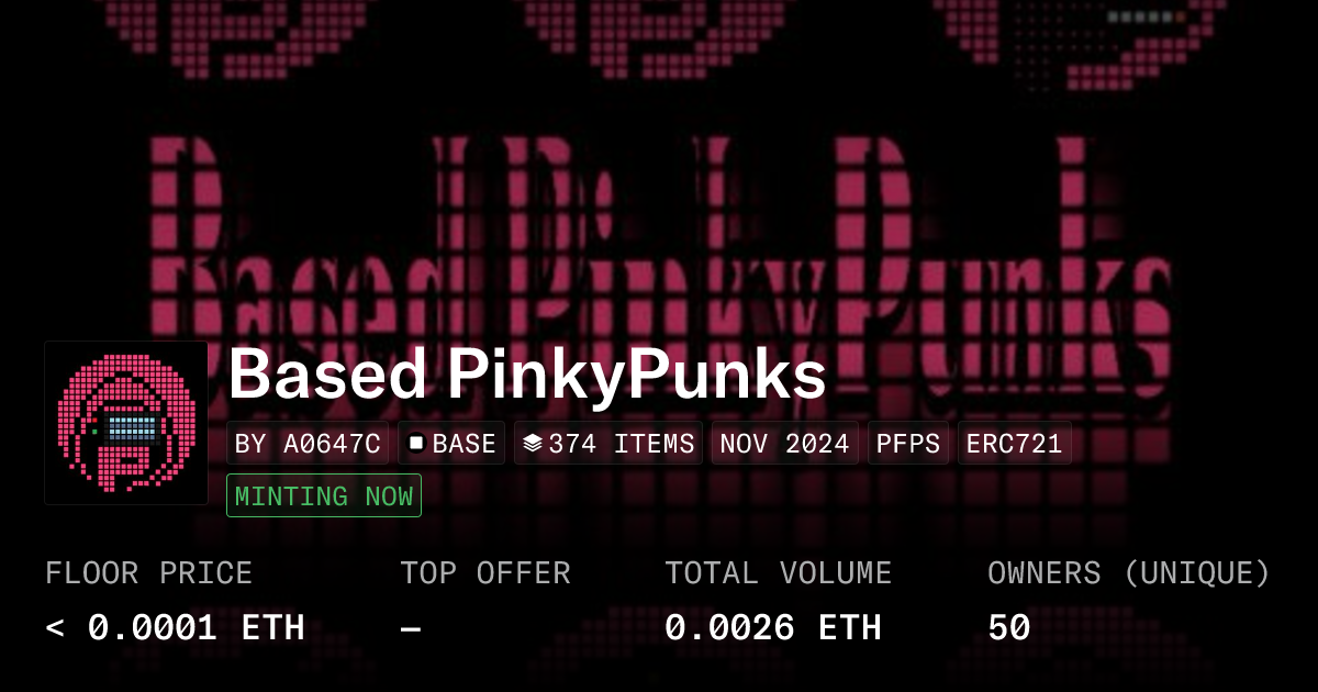 Based PinkyPunks - Collection | OpenSea
