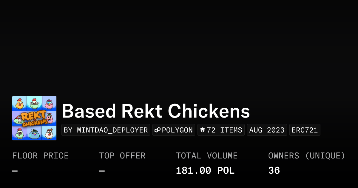 Based Rekt Chickens - Collection | OpenSea