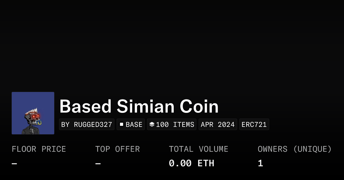 Based Simian Coin - Collection | OpenSea