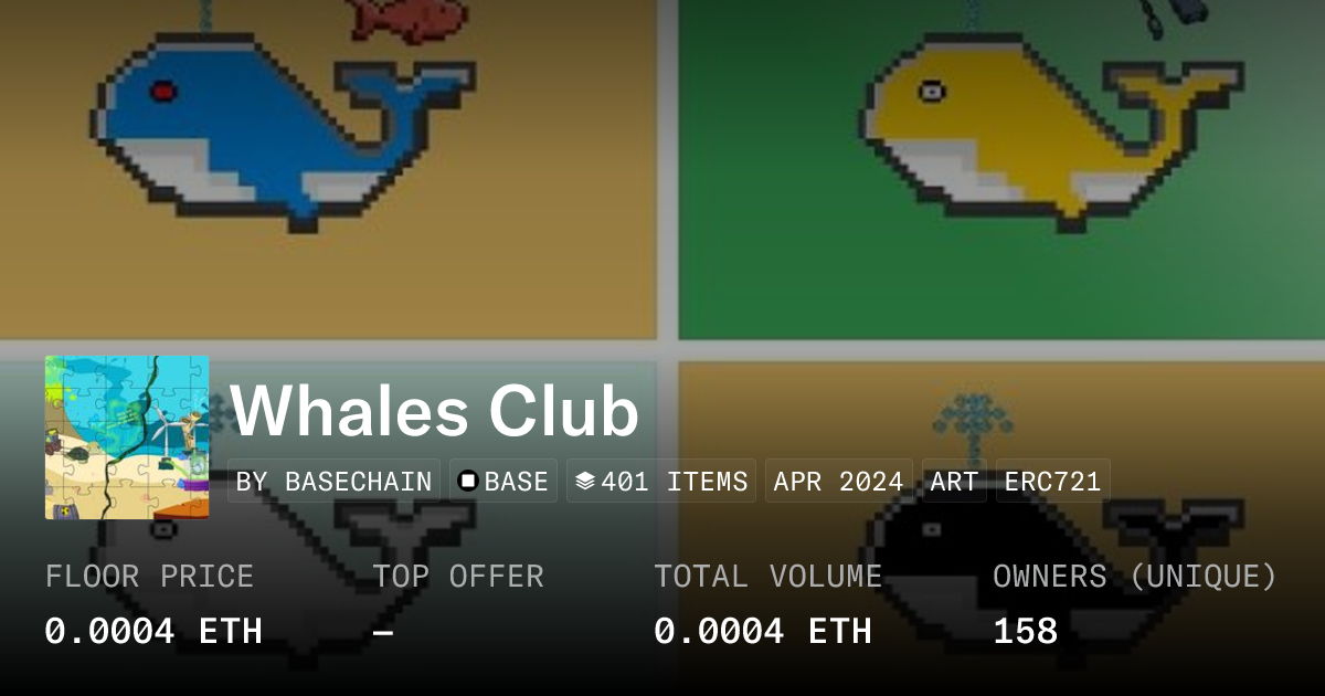 Whales Club - Collection | OpenSea