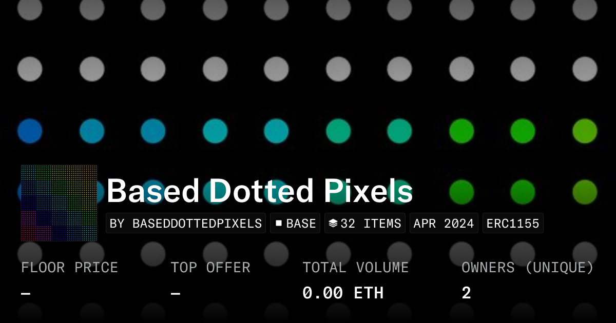 Based Dotted Pixels - Collection | OpenSea
