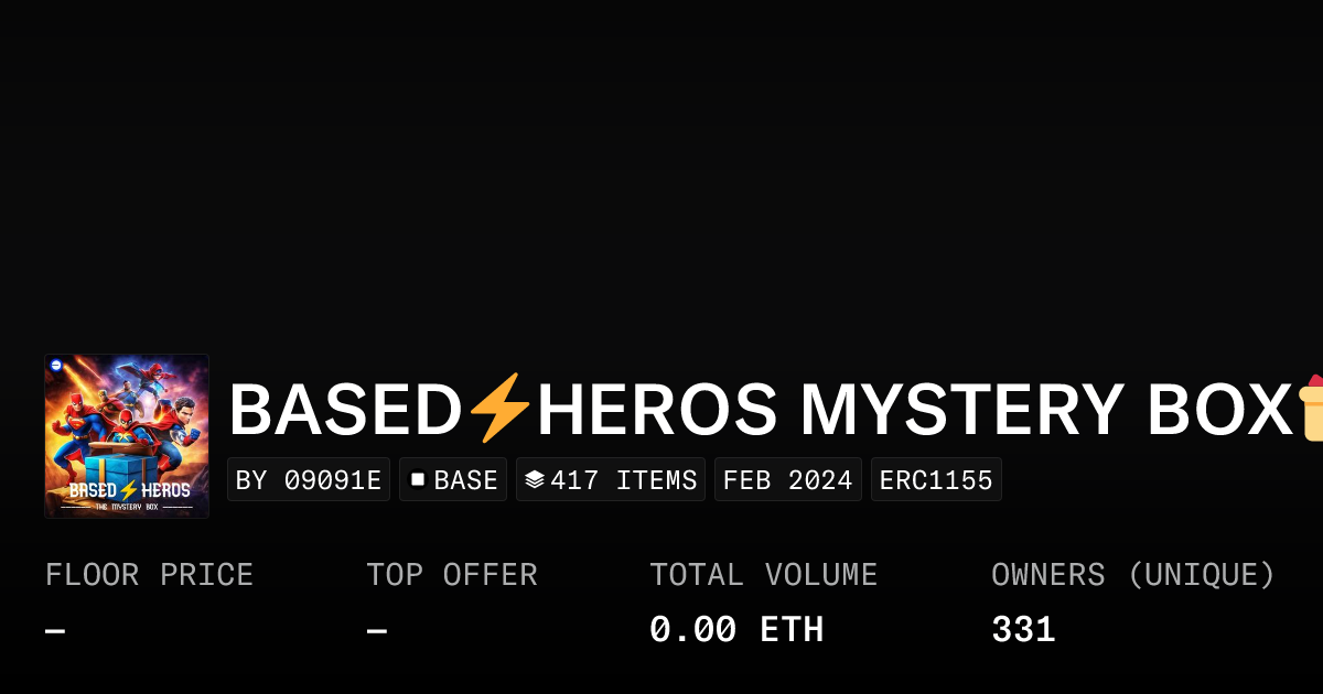 BASED⚡HEROS MYSTERY BOX🎁 - Collection | OpenSea