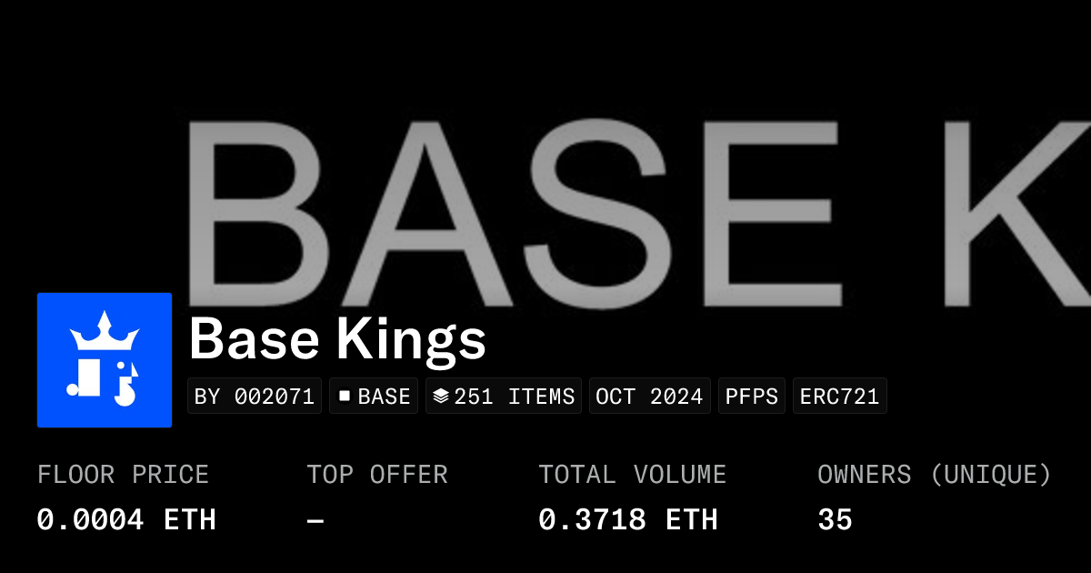 Base Kings - Collection | OpenSea