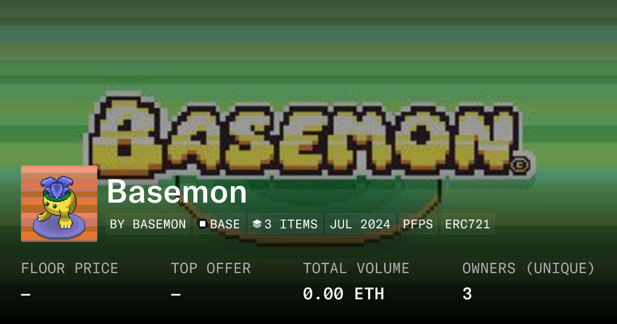 Basemon - Collection | OpenSea
