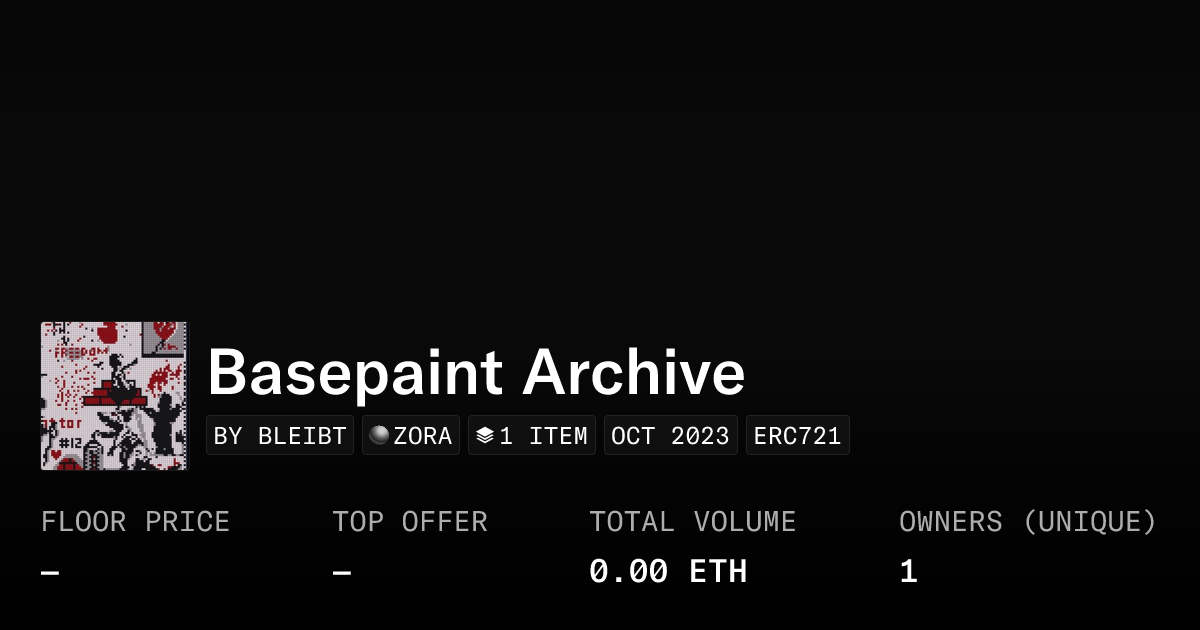 Basepaint Archive - Collection | OpenSea