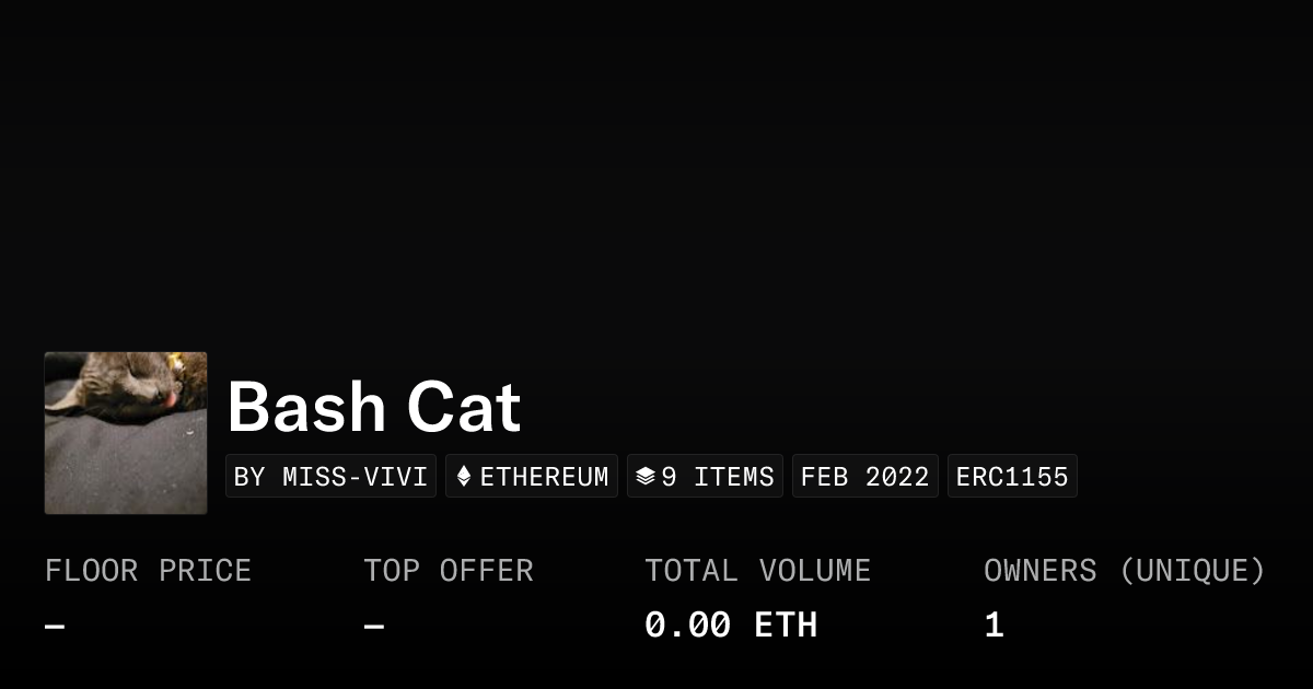 Bash Cat - Collection | OpenSea