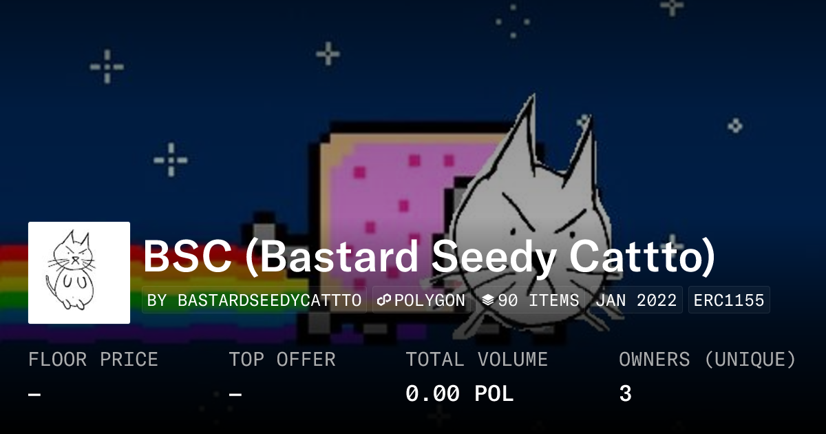 BSC (Bastard Seedy Cattto) - Collection | OpenSea