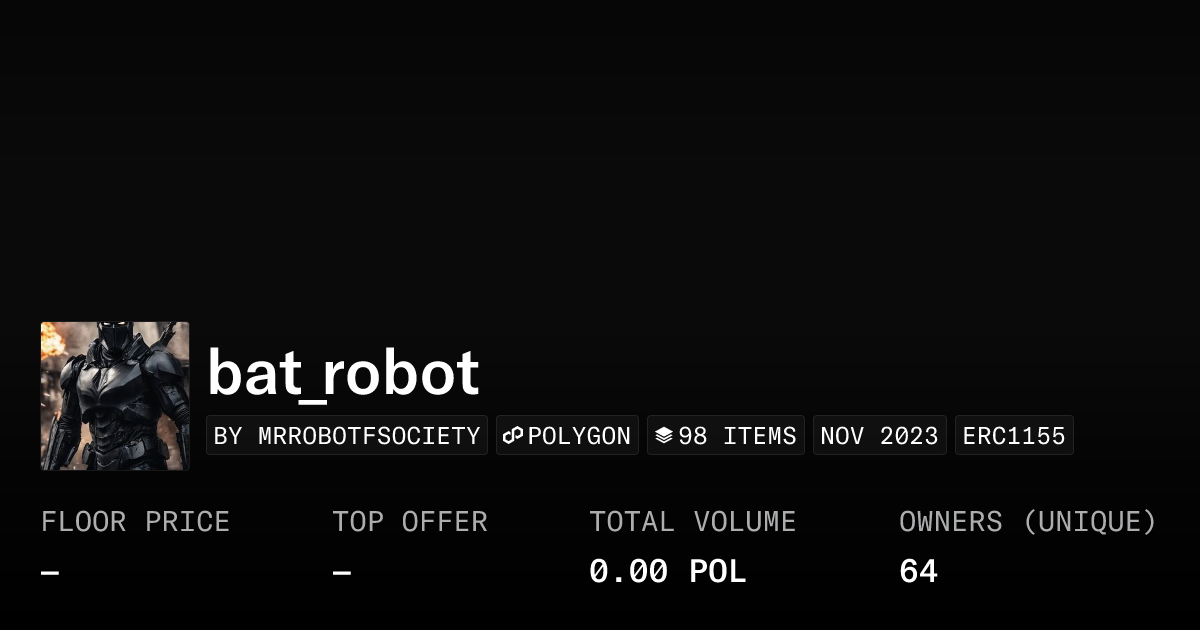 bat_robot - Collection | OpenSea