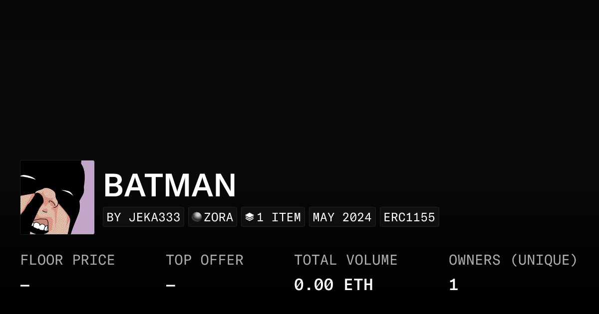 BATMAN - Collection | OpenSea