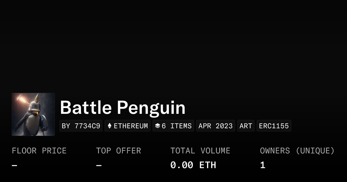 Battle Penguin - Collection | OpenSea