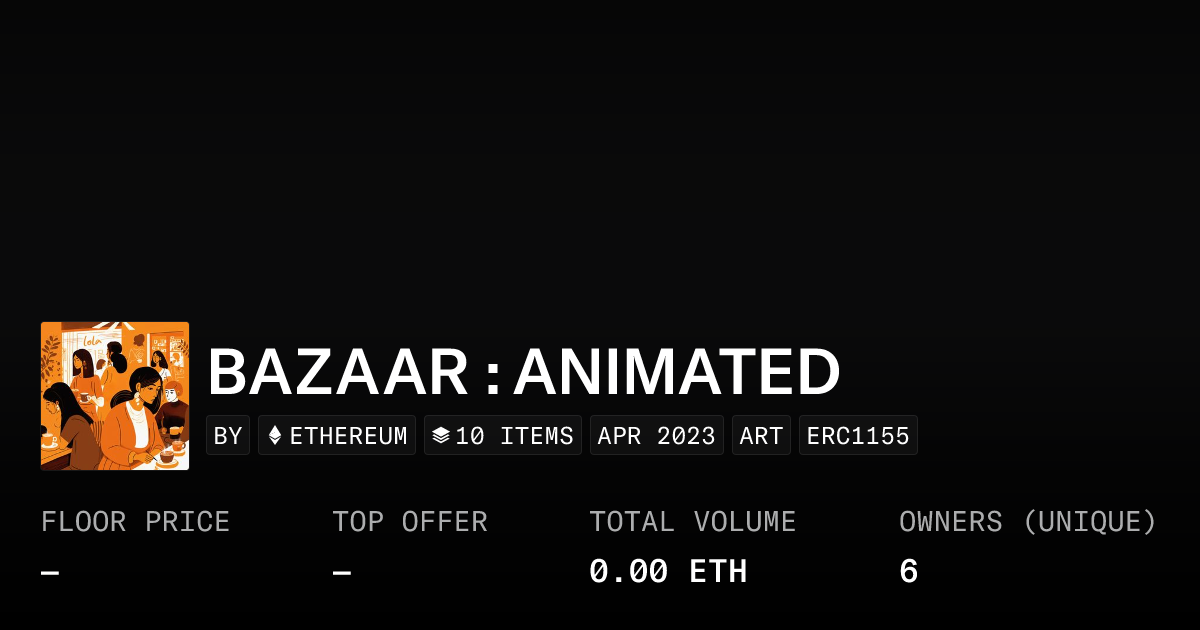 BAZAAR : ANIMATED - Collection | OpenSea