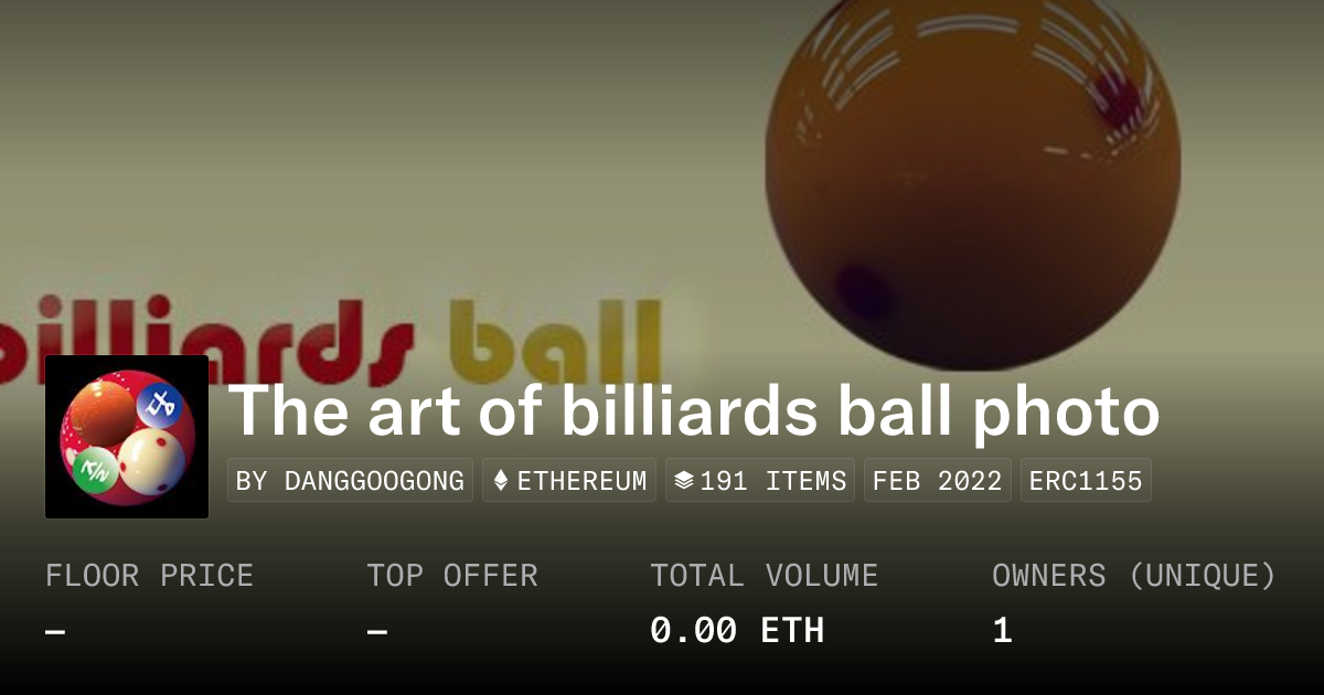 The art of billiards ball photo - Collection | OpenSea