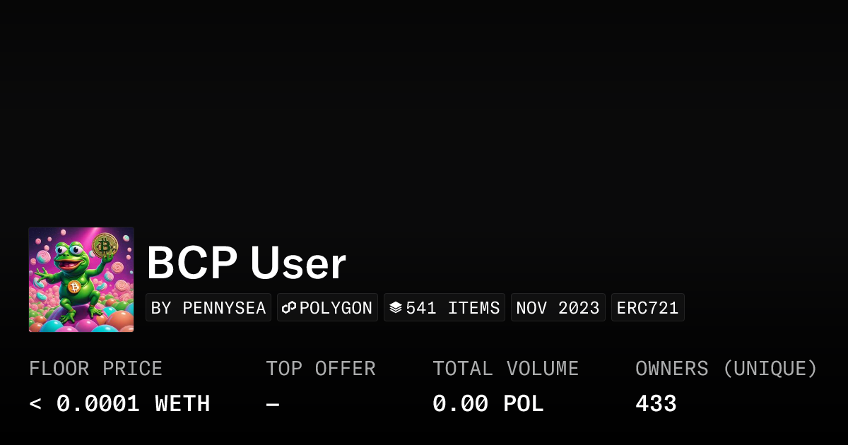 BCP User - Collection | OpenSea