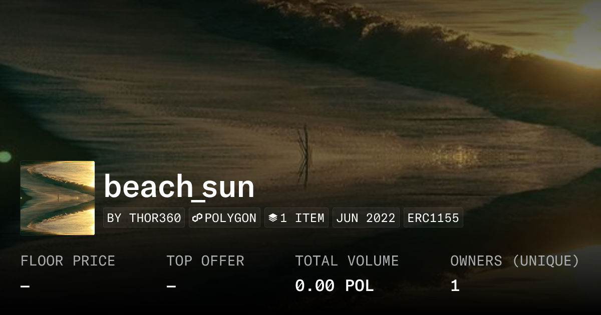 beach_sun - Collection | OpenSea