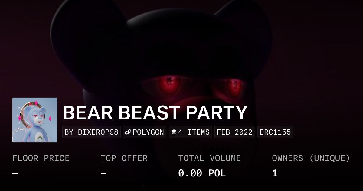 BEAR BEAST PARTY - Collection | OpenSea