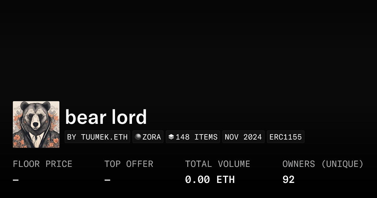 bear lord - Collection | OpenSea