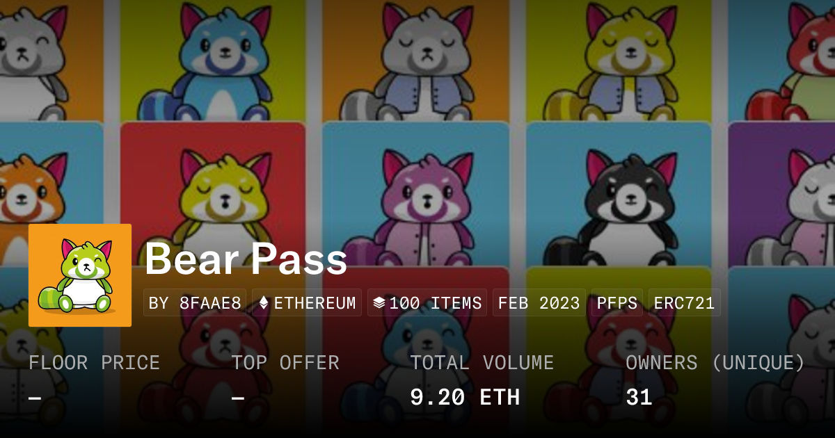 Bear Pass - Collection | OpenSea