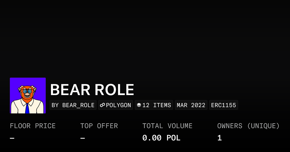 BEAR ROLE - Collection | OpenSea