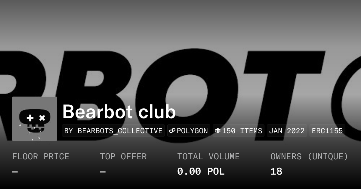 Bearbot club - Collection | OpenSea