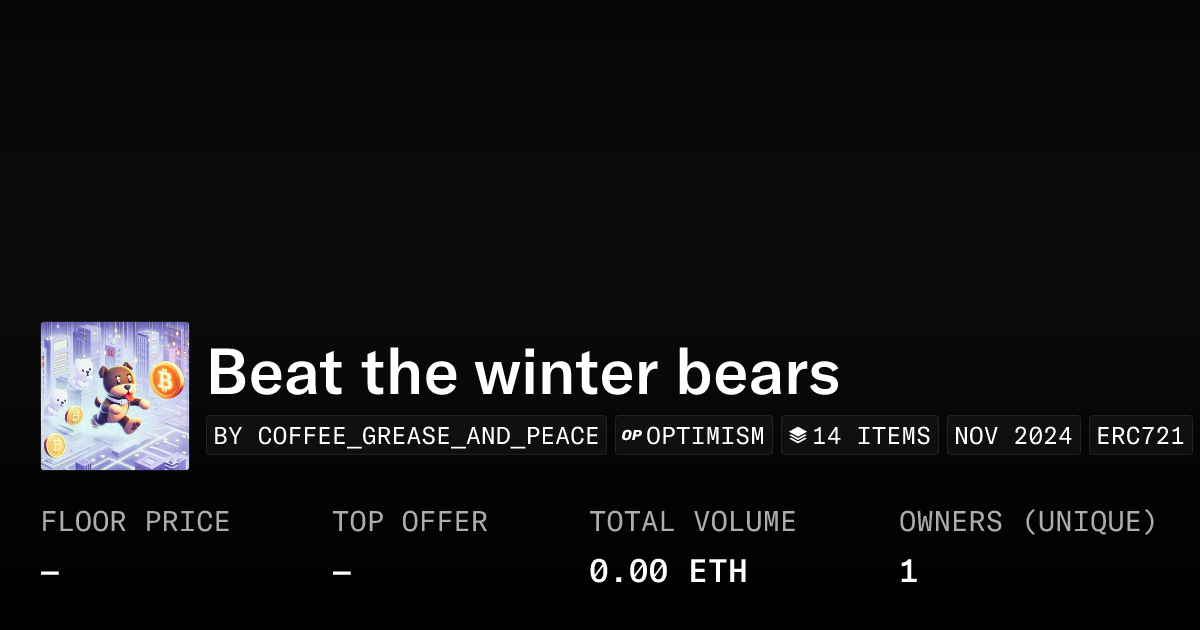 Beat the winter bears - Collection | OpenSea