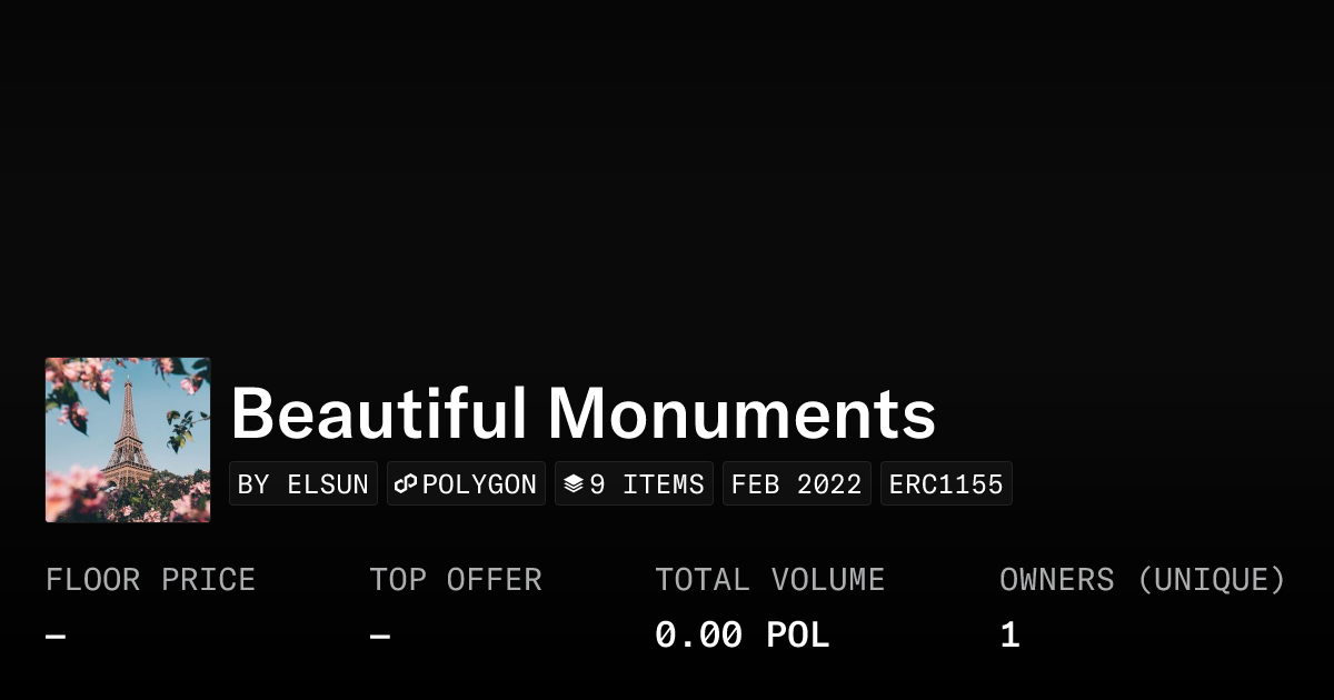Beautiful Monuments - Collection | OpenSea
