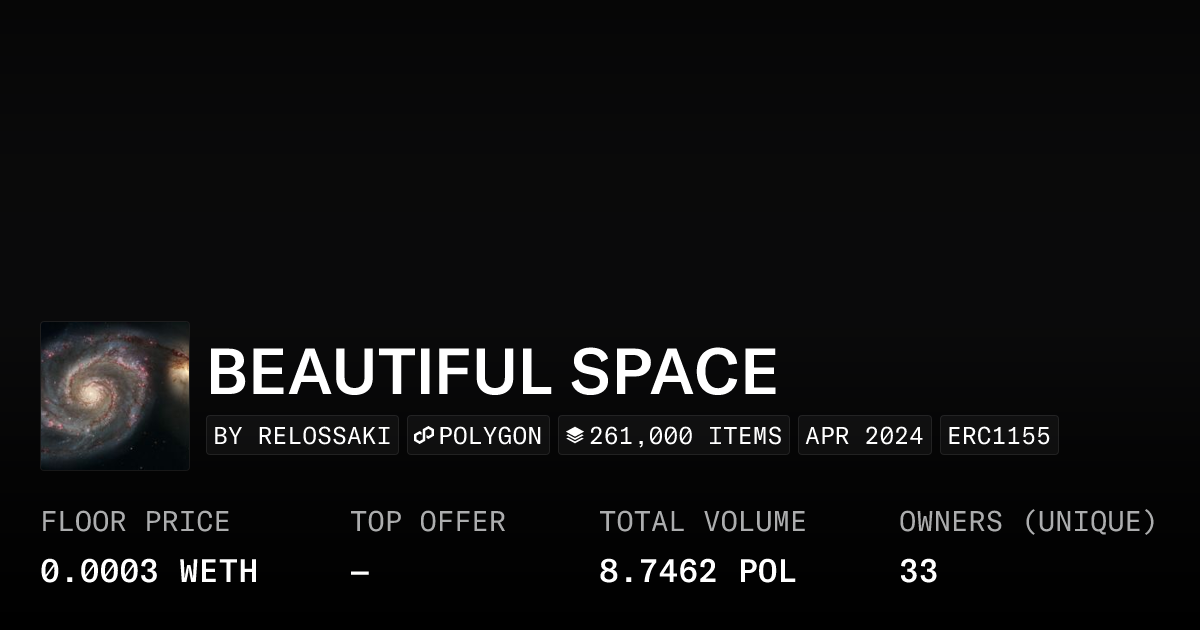 BEAUTIFUL SPACE - Collection | OpenSea