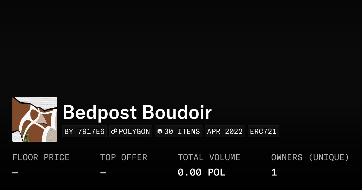 Bedpost Boudoir - Collection | OpenSea