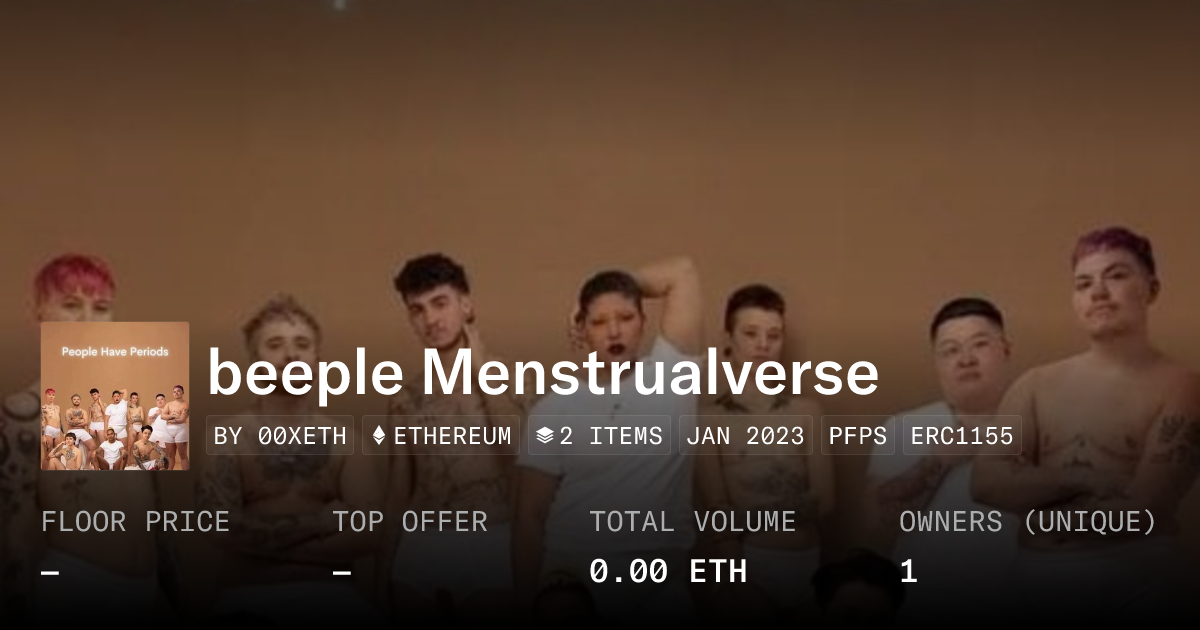 beeple Menstrualverse - Collection | OpenSea