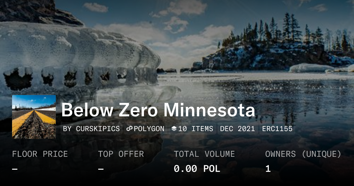 Below Zero Minnesota - Collection | OpenSea
