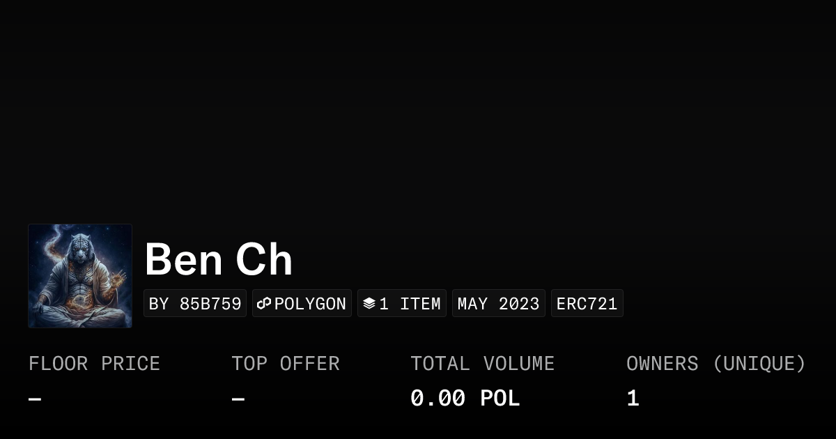 Ben Ch - Collection | OpenSea