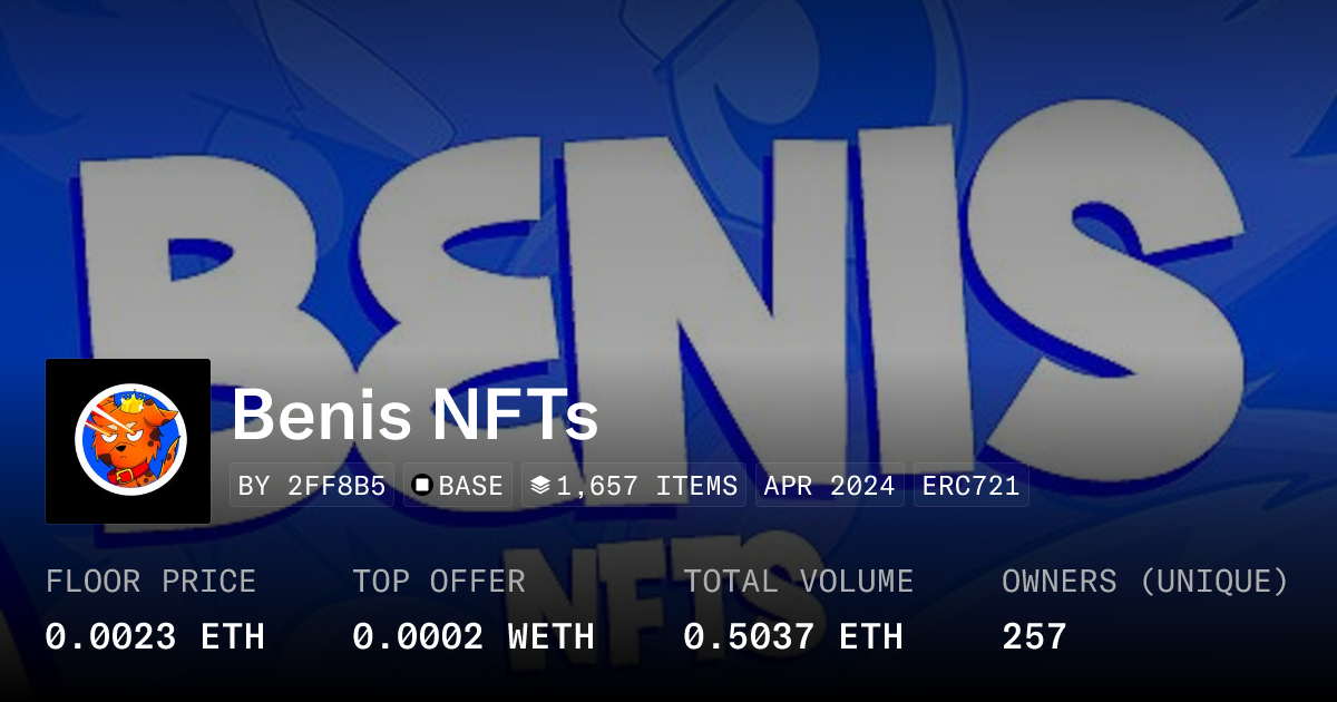 Benis NFTs - Collection | OpenSea