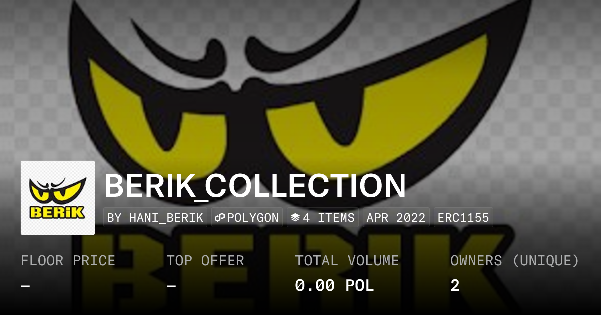 BERIK_COLLECTION - 컬렉션 | OpenSea
