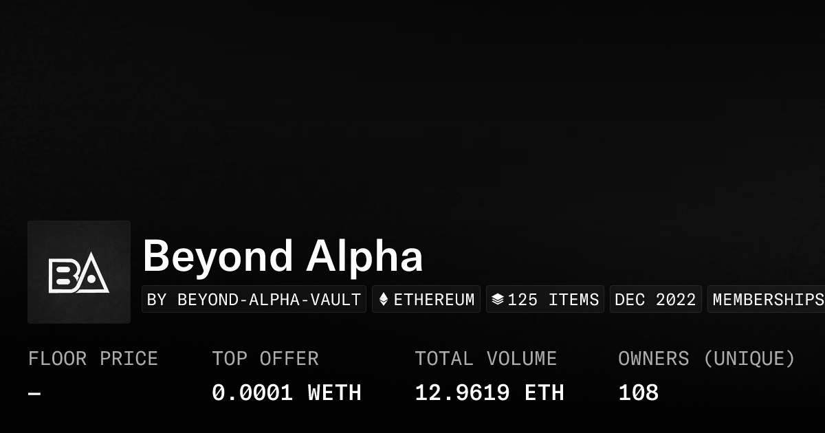 Beyond Alpha - Collection | OpenSea
