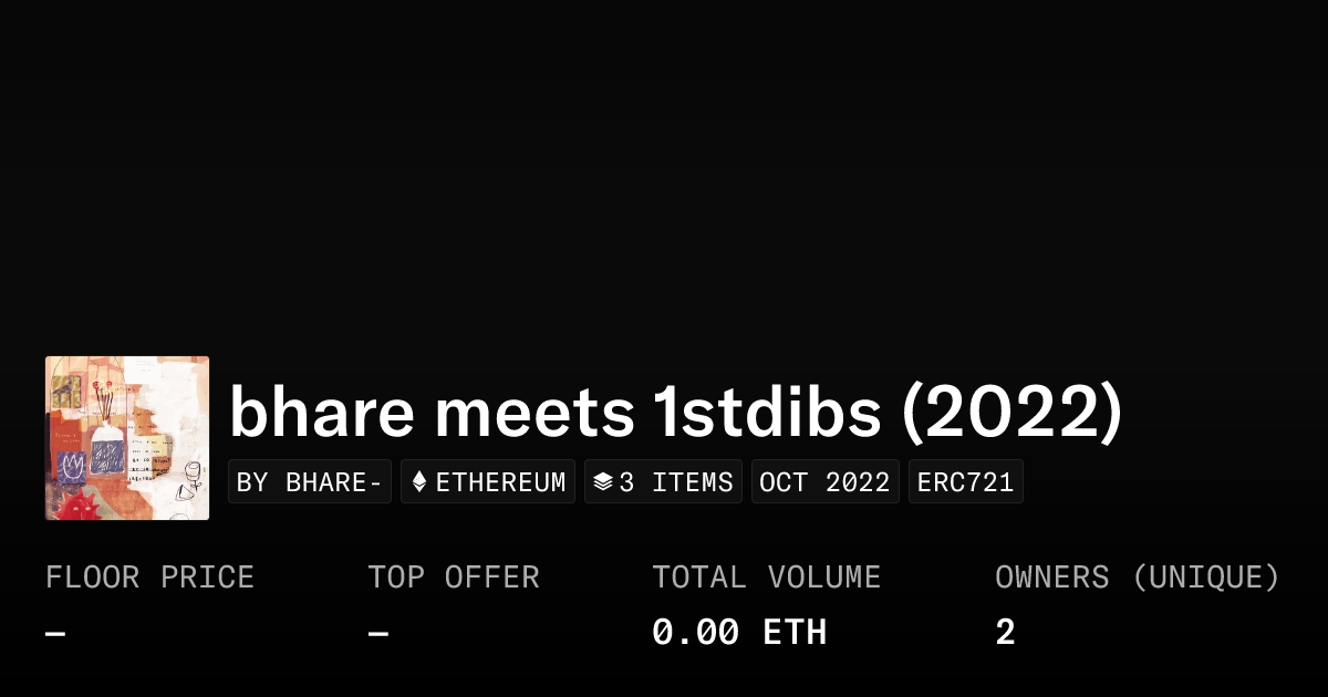 bhare meets 1stdibs - Collection | OpenSea
