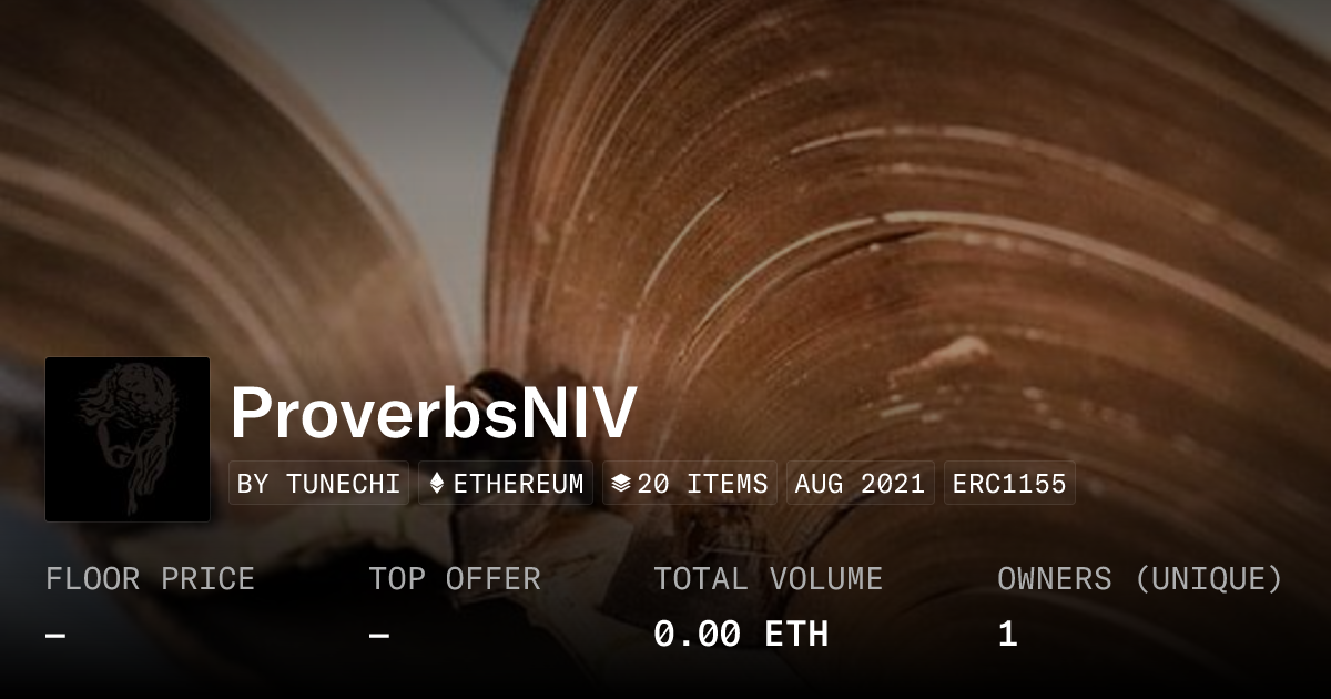 ProverbsNIV - Collection | OpenSea