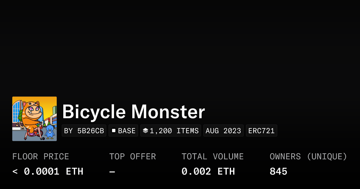 Bicycle Monster - Collection | OpenSea