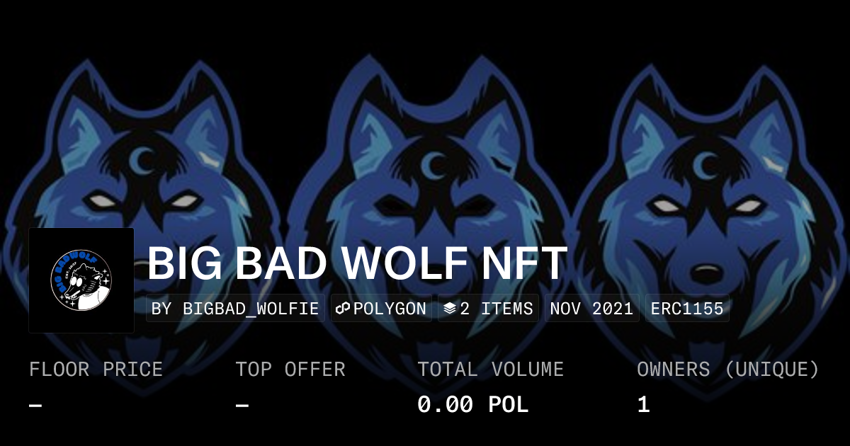 BIG BAD WOLF NFT - Collection | OpenSea