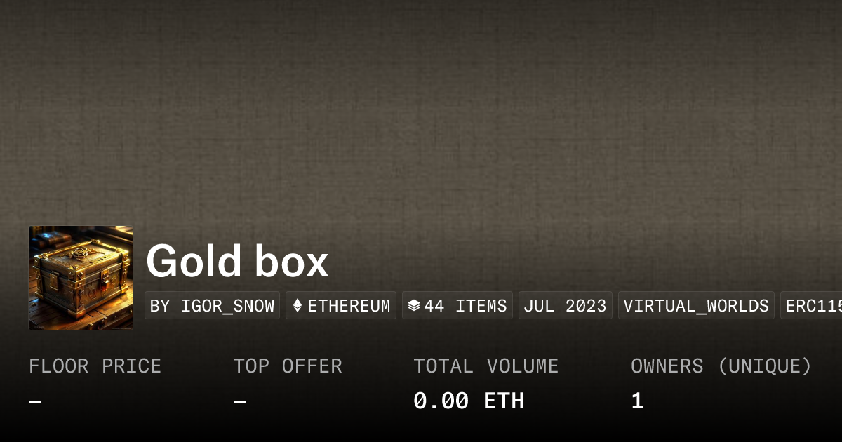 Gold box - Collection | OpenSea