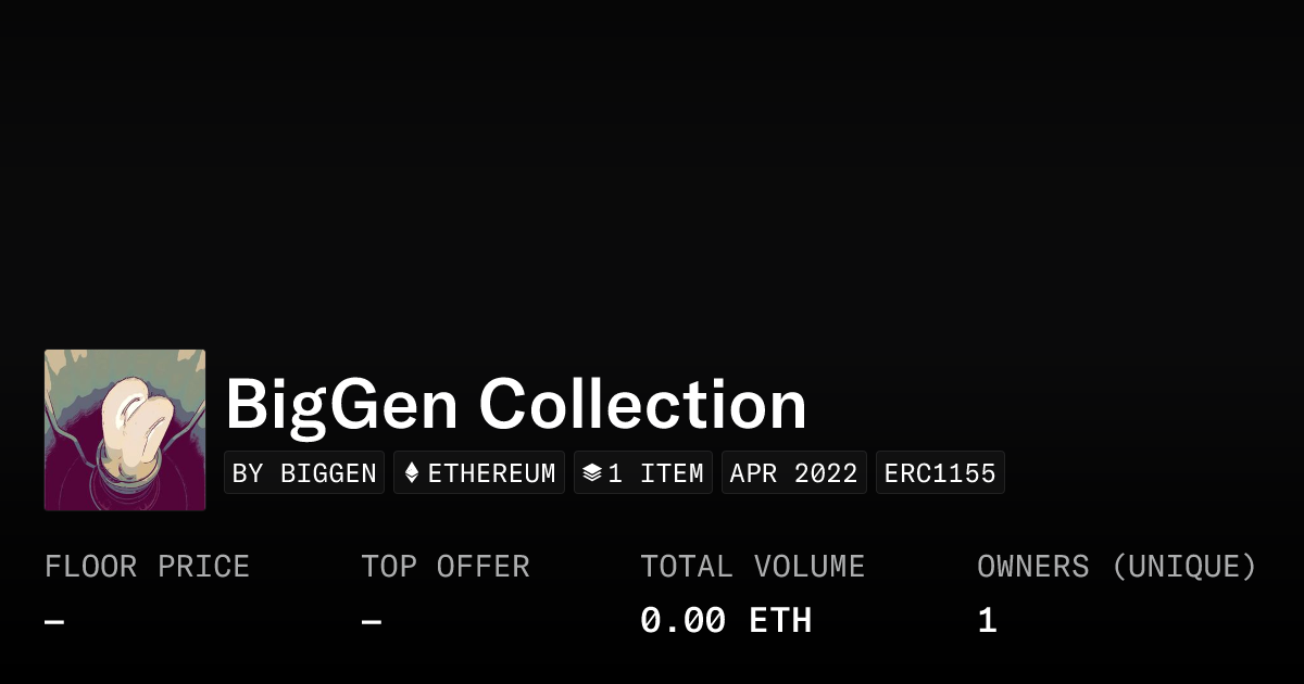 BigGen Collection - Collection | OpenSea