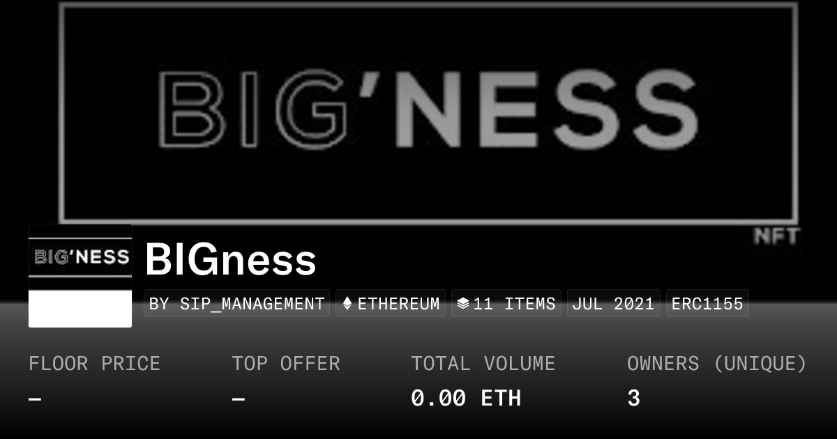 BIGness - Collection | OpenSea