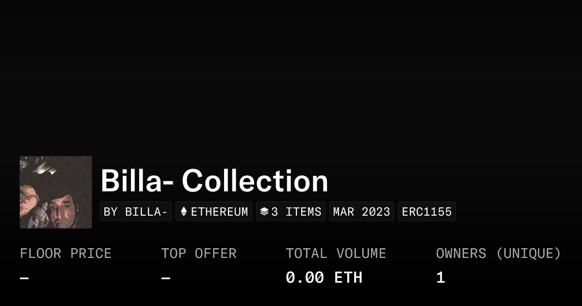 Billa- Collection - Collection | OpenSea