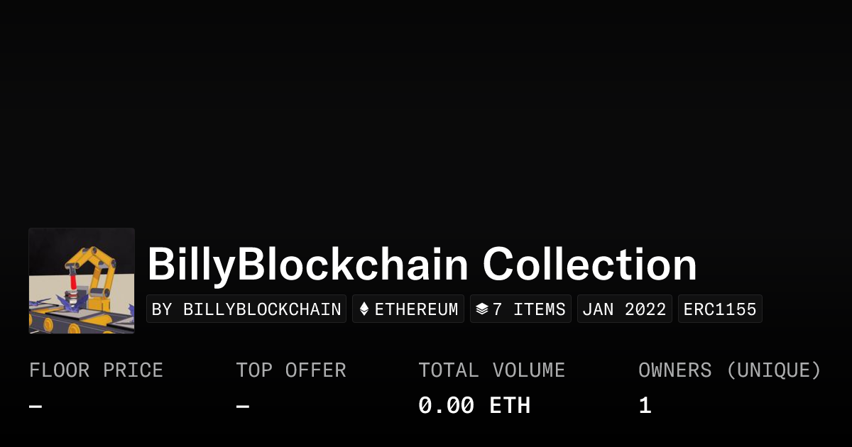 BillyBlockchain Collection - Collection | OpenSea