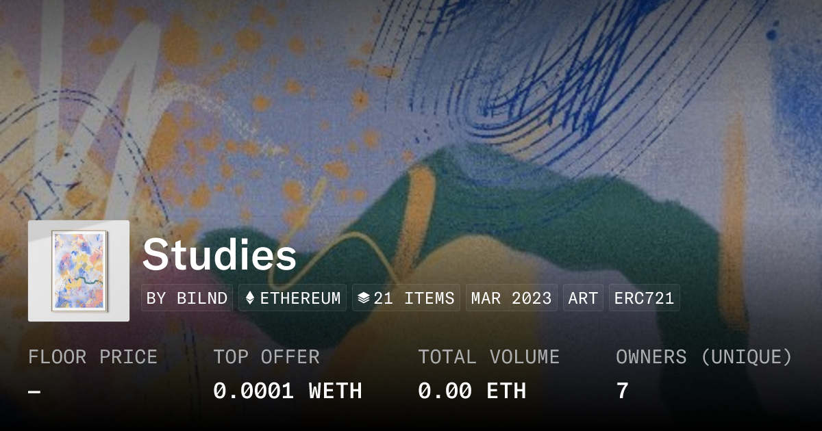 Studies - Collection | OpenSea