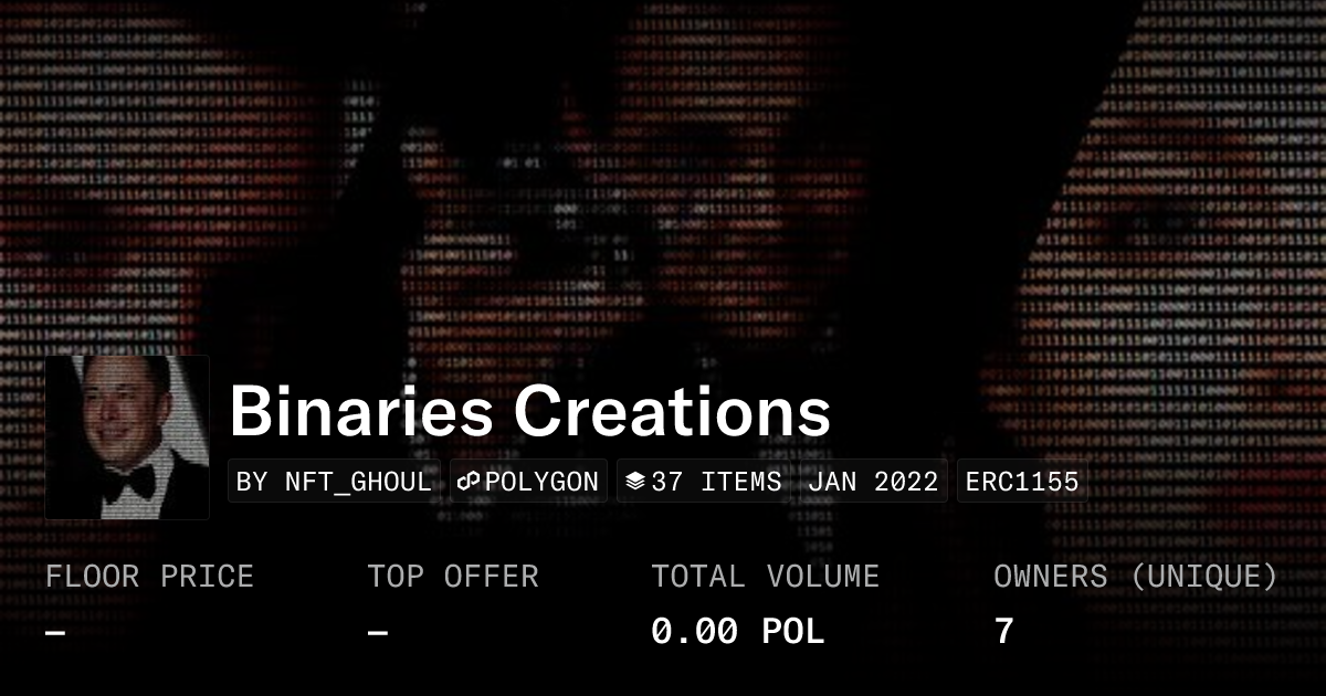 Binaries Creations - Collection | OpenSea