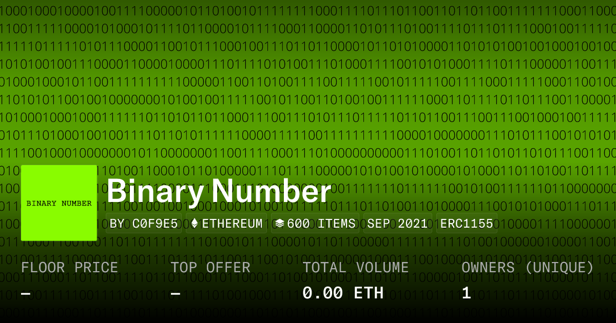 Binary Number - Collection | OpenSea