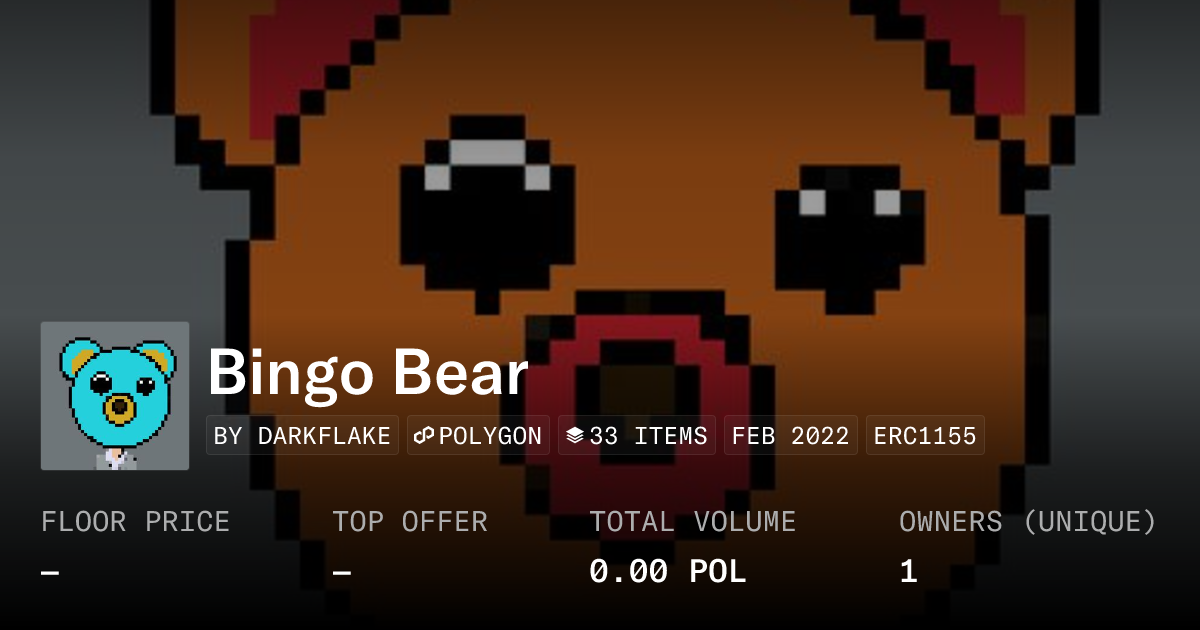 Bingo Bear - Collection | OpenSea