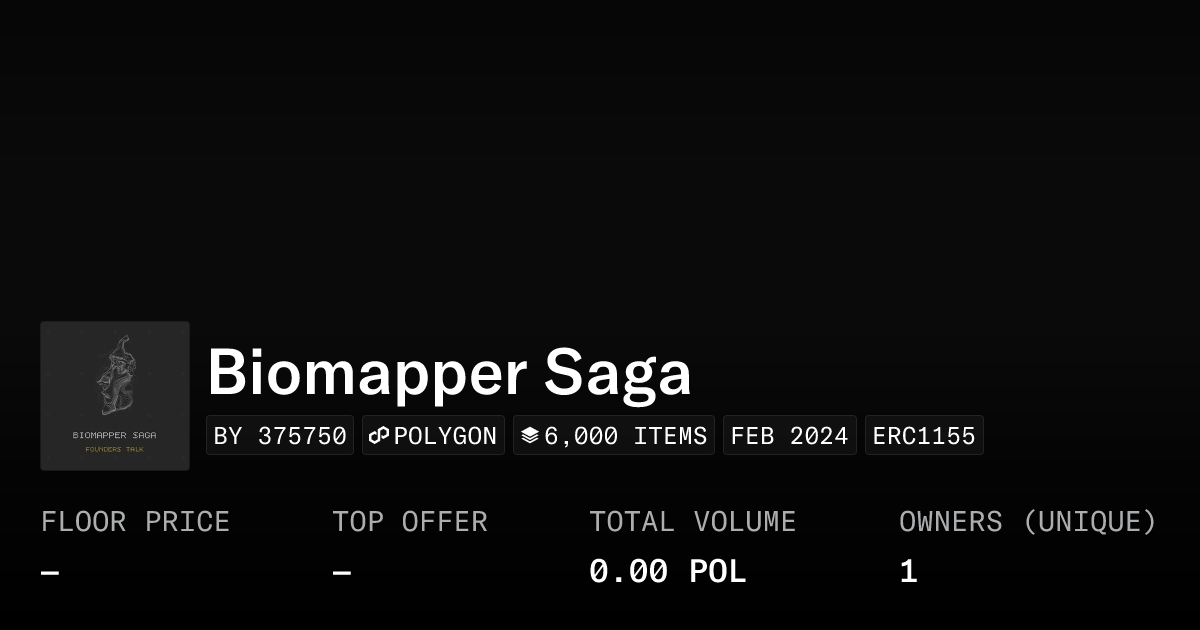 Biomapper Saga - Collection | OpenSea